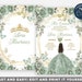 Editable Dusty Green Mexican Princess Quinceañera Invite, Elegant ...