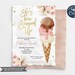 Editable Boho Ice Cream Bridal Shower Invitation Bohemian | Etsy