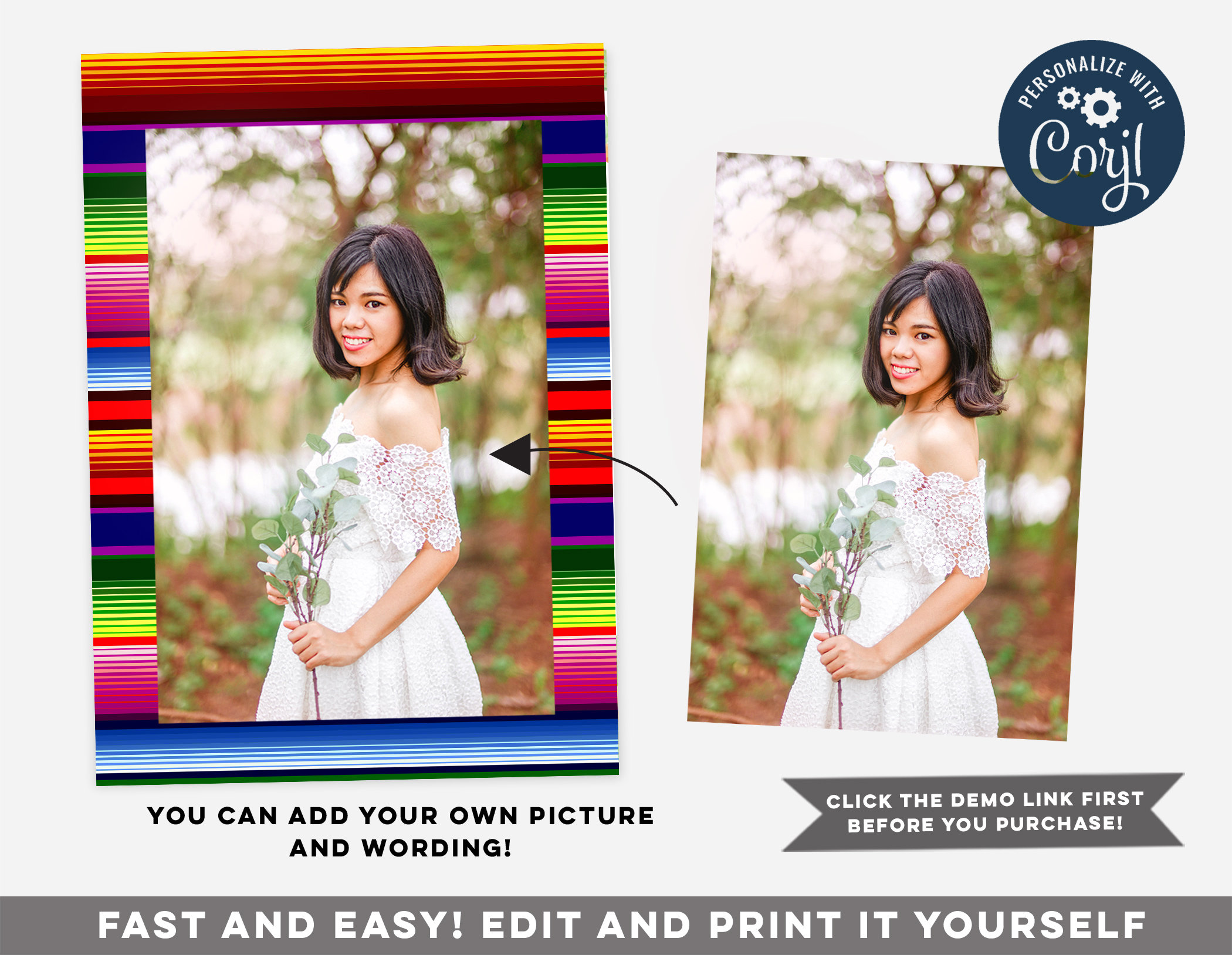 Editable Quinceañera Mexican Invitation, Mexican Mis Quince Invite ...