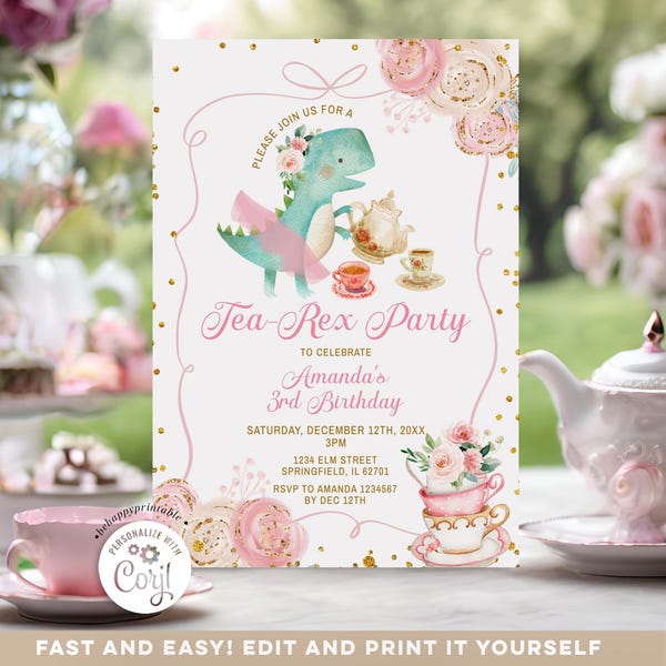 Tea Rex - Etsy