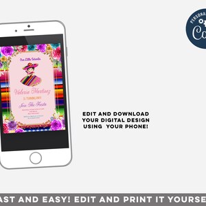 Our Little Senorita is Turning Uno, 1th Birthday Invitation, Mexican ...