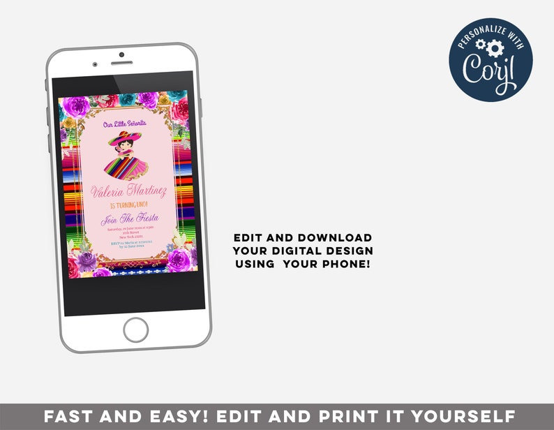 Our Little Senorita is Turning Uno 1th Birthday Invitation - Etsy