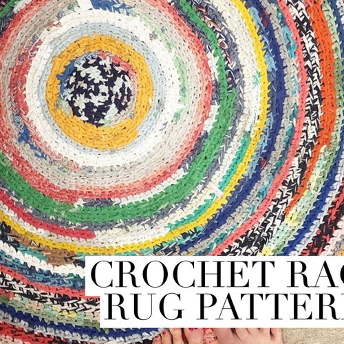 Round Crochet Rag Rug Pattern With Instructions for Making - Etsy