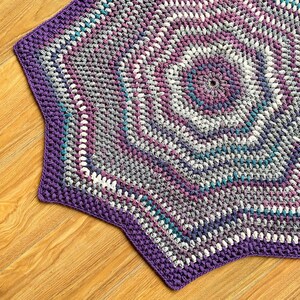 Crochet Blanket Pattern, Star Design, Puff Stitch, UK Terminology, PDF ...