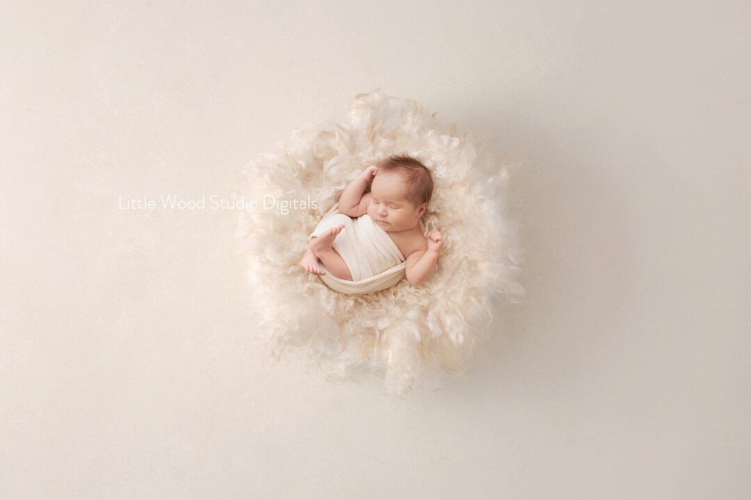 Newborn Digital Backdrop, Hand Painted Creamy Backdrop With Layers of ...