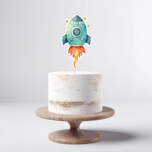Rocket Cake Topper, GLITTER, Child Party, Baby Shower, Birthday, Centerpiece, Photo Prop, Smash ...