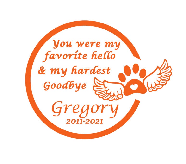 Custom Memorial Decal, Pet Memorial Decal, Pet Loss Decal, Dog Loss ...