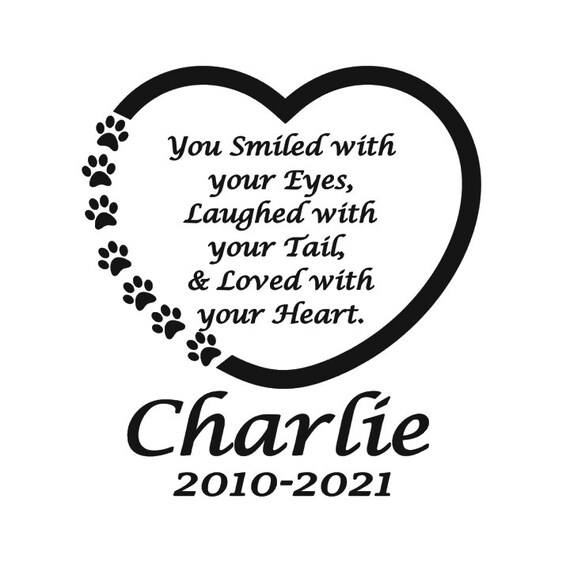 Custom Memorial Decal Pet Memorial Decal Pet Loss Decal Dog - Etsy