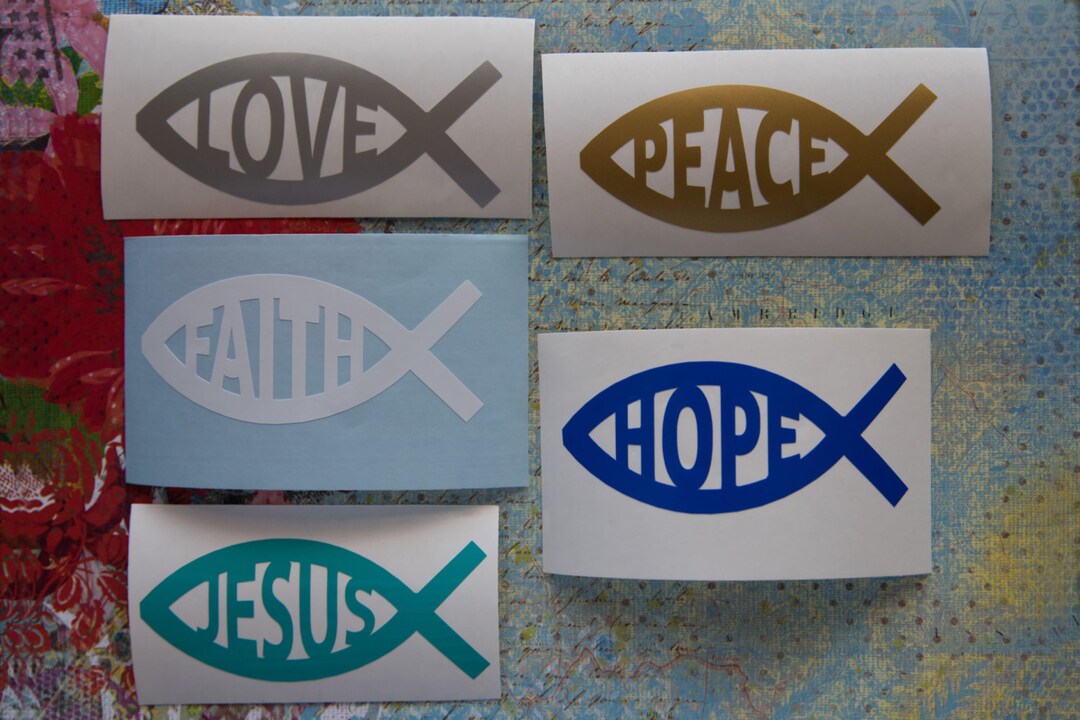 FAITH Christian Fish Vinyl DECAL Sticker - Car Window Decal - You ...