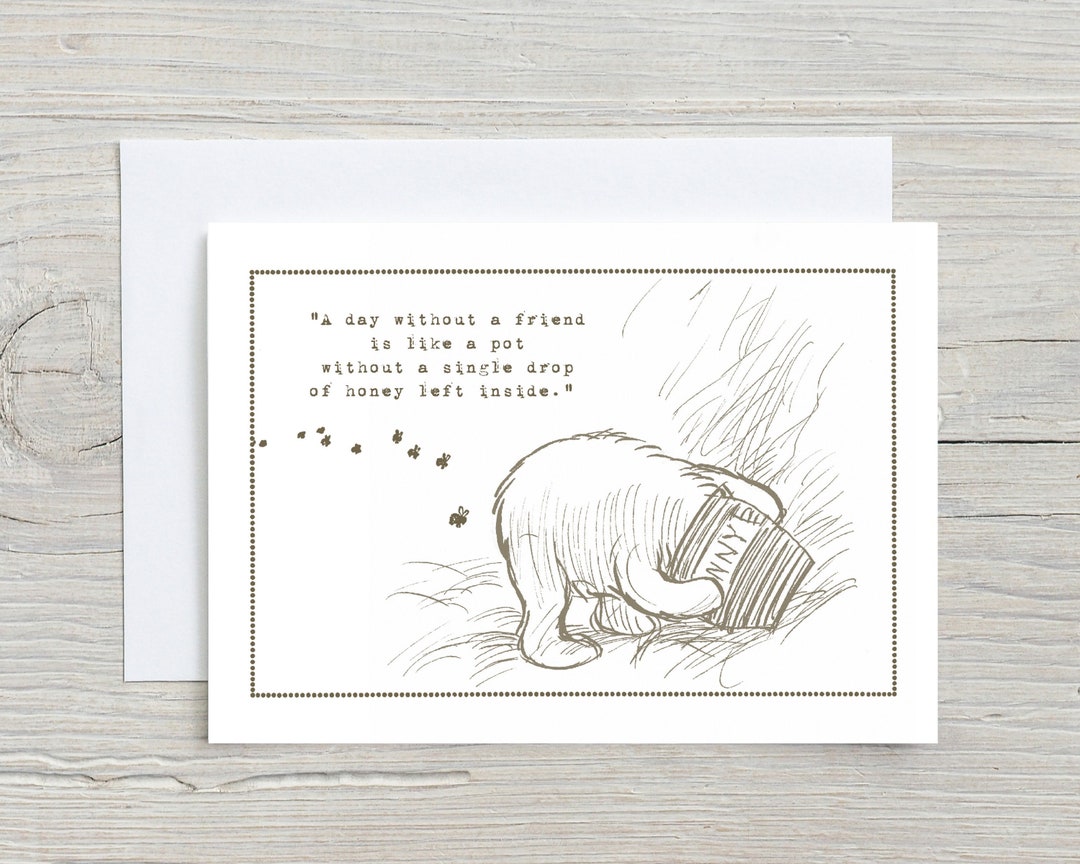 GREETING CARD Winnie the Pooh Old Pooh Greeting Card 5x7 - Etsy