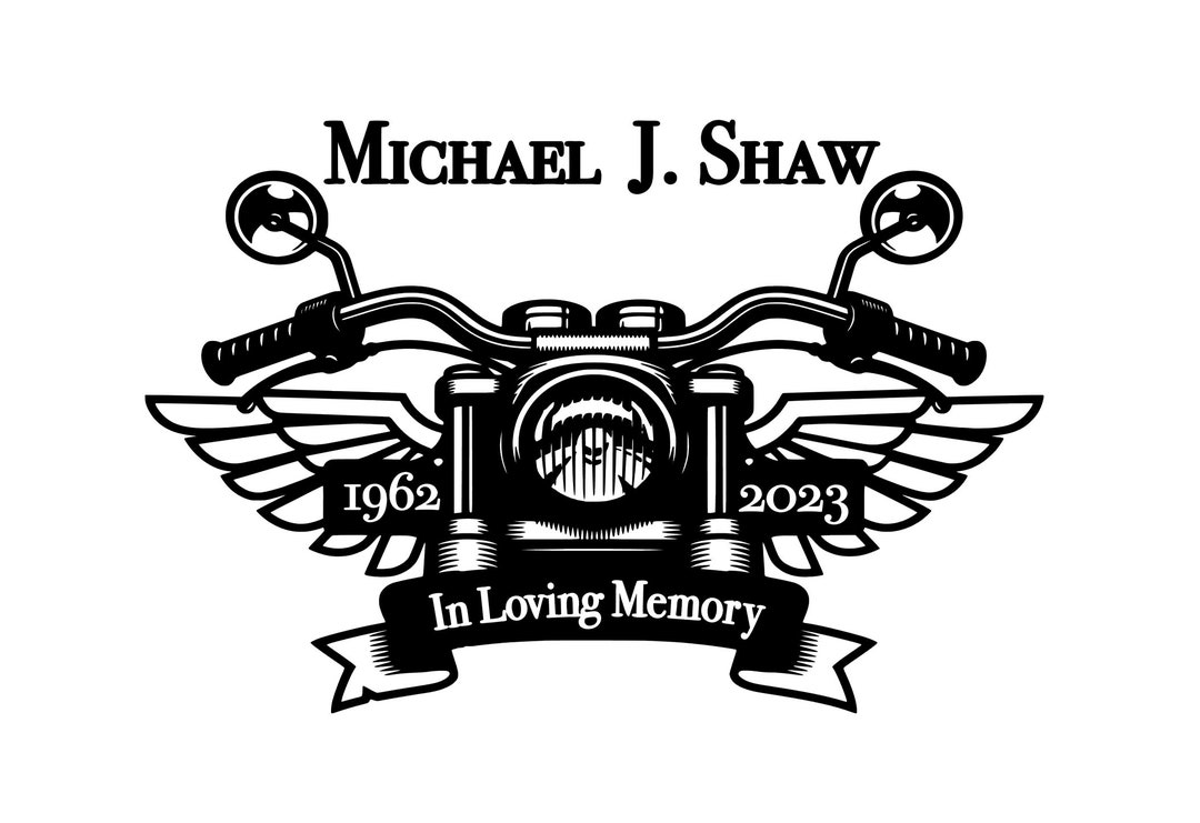 Custom Memorial Decal, Harley Memorial Decal, in Loving Memory Decal ...