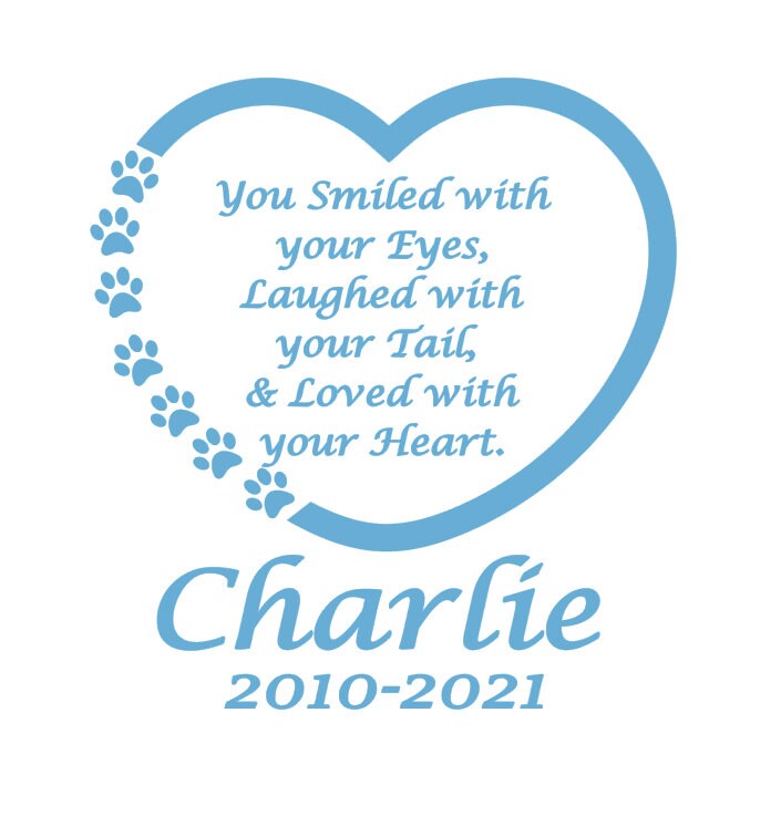 Custom Memorial Decal Pet Memorial Decal Pet Loss Decal Dog - Etsy