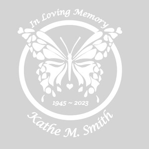 Custom Memorial Decal, in Loving Memory, Memorial Decal, Personalized ...