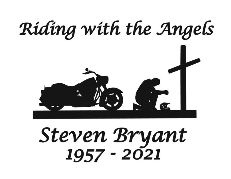 Custom Memorial Decal Faith Christian Decal Motorcycle - Etsy