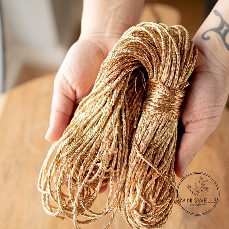 Copper Metallic Yarn Weaving Pack Craft Yarn Metallic | Etsy