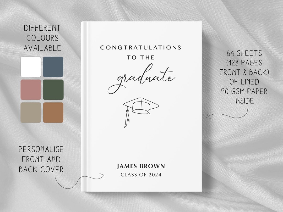 Graduation Guest Book, Class of 2024, Grad Party Journal, High School ...