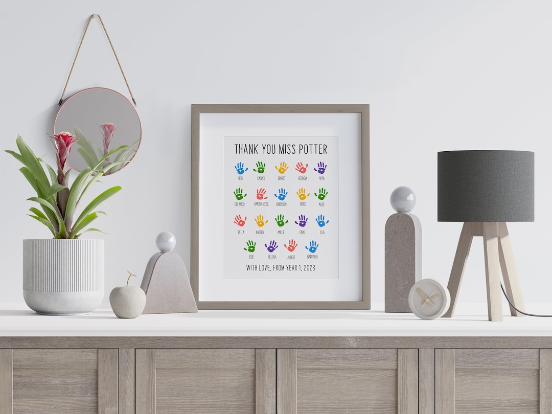 Thank You Teacher Gift - Personalized School Leaving Gift for Teachers ...