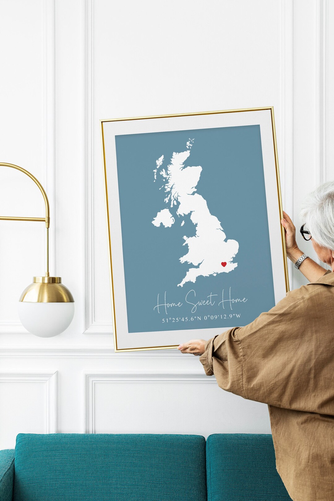 Home Location Map Personalised Wedding Gift - Map Coordinates Print ...