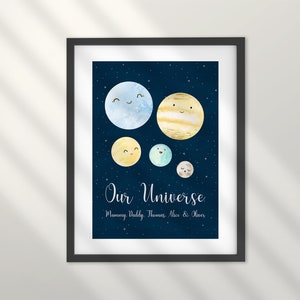 Our Universe Planets Personalised Family Gift - Bespoke Customised ...