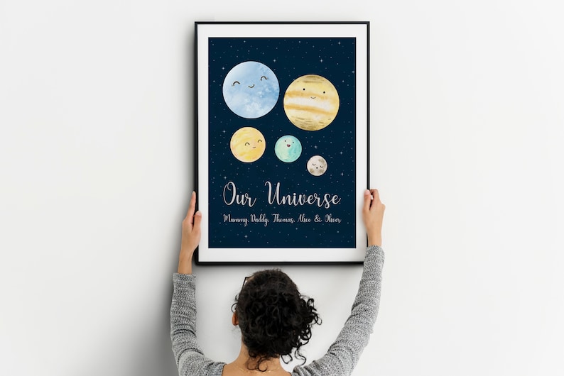 Our Universe Planets Personalised Family Gift Bespoke - Etsy UK