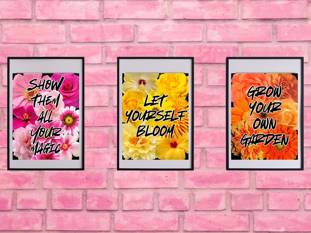 Flower Motivation/affirmation/self-love Printables (digital Download ...