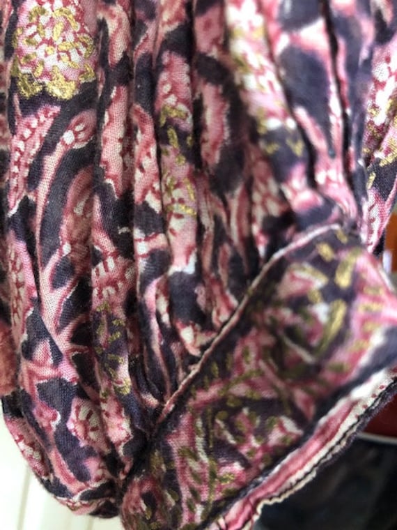 Original gorgeous Phool dress 1970s block print gold … - Gem