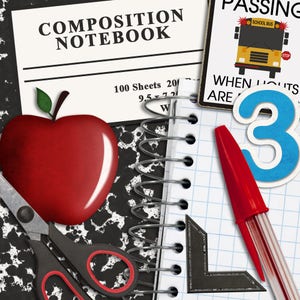 School Digital Scrapbook Kit back to School Digital Scrapbook Papers ...