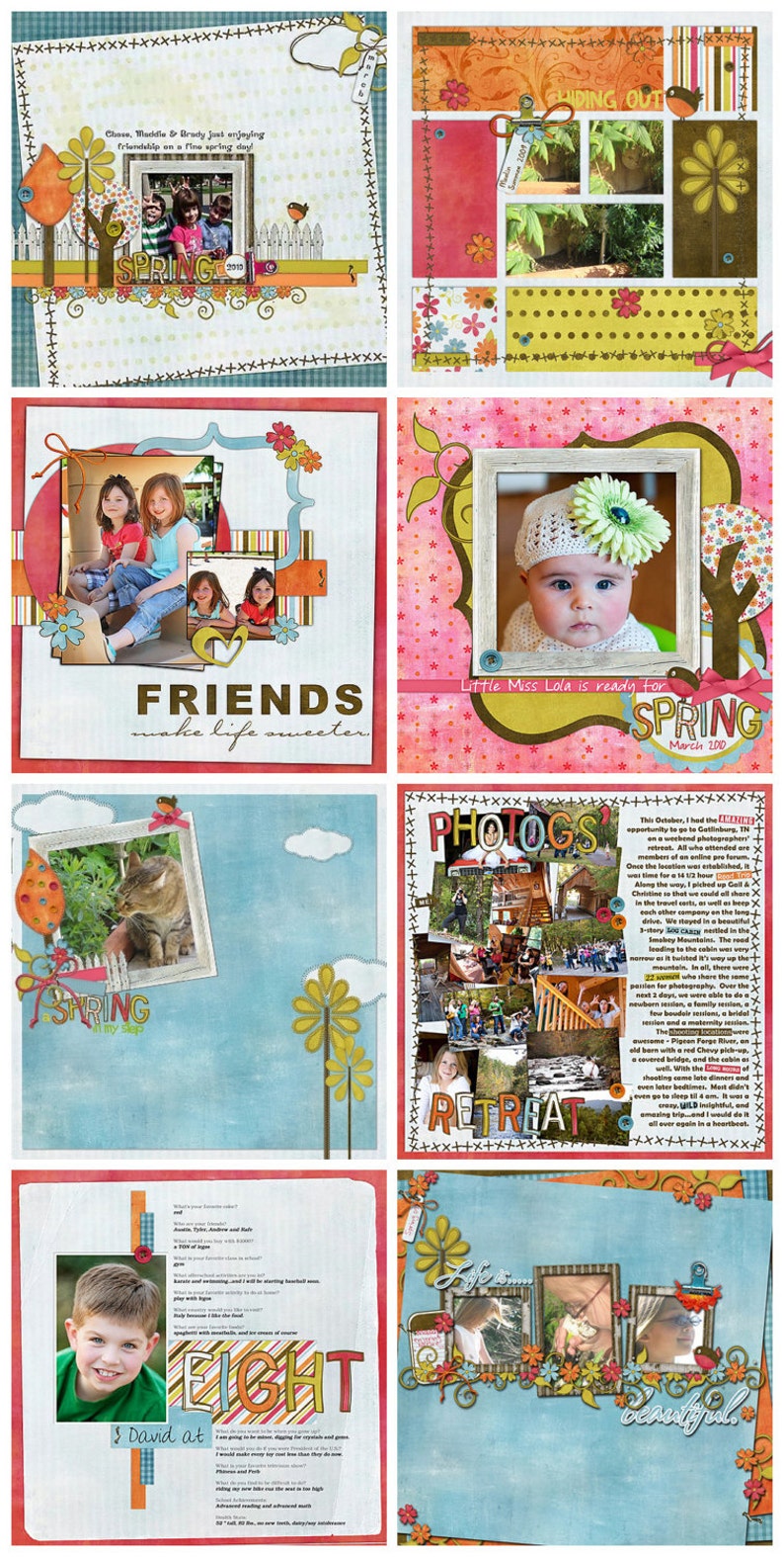 Digital Scrapbook Papers - "citrus Splash" Summer Digiscrap Kit With ...