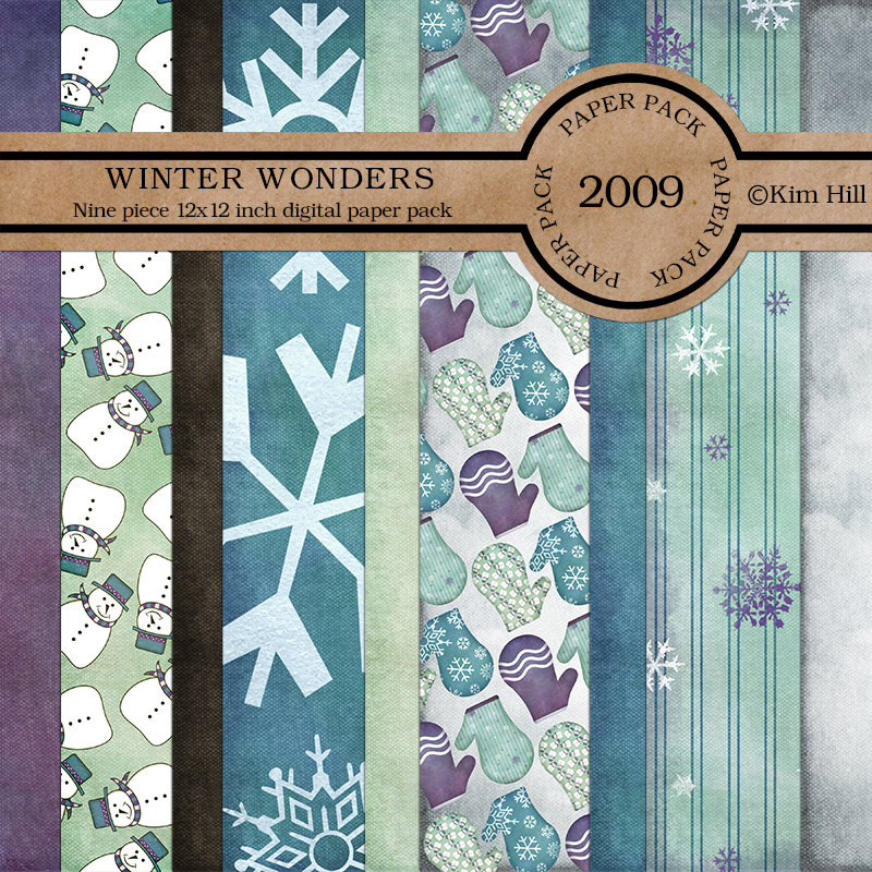 Winter Digital Scrapbook Kit winter Wonders Digiscrap Kit With Icicles ...