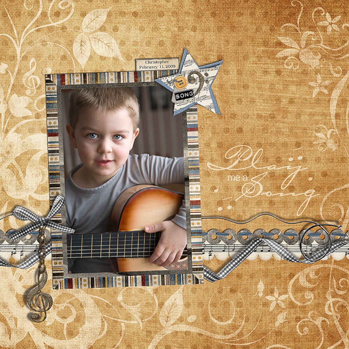 Music Digital Scrapbook Kit musical Interlude - Etsy UK