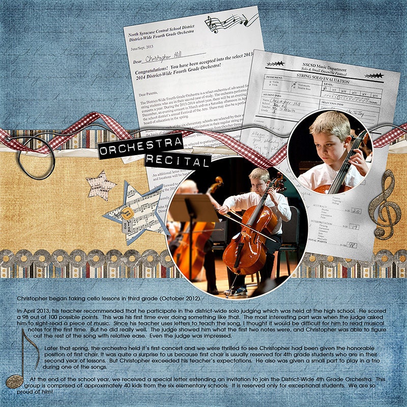 Music Digital Scrapbook Kit musical Interlude - Etsy UK