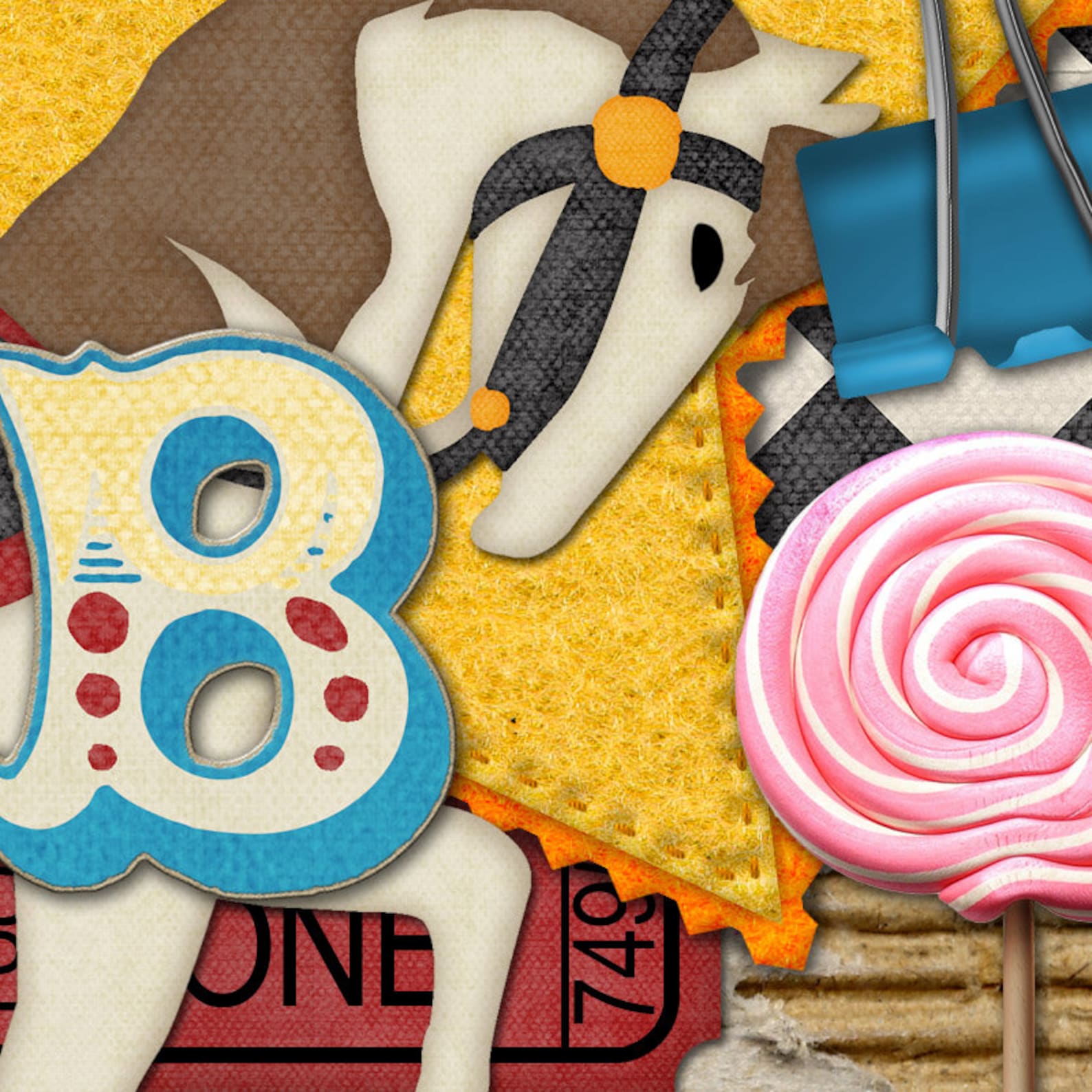 Carnival Digital Scrapbook Kit for the Circus, Fair and Amusement Park ...