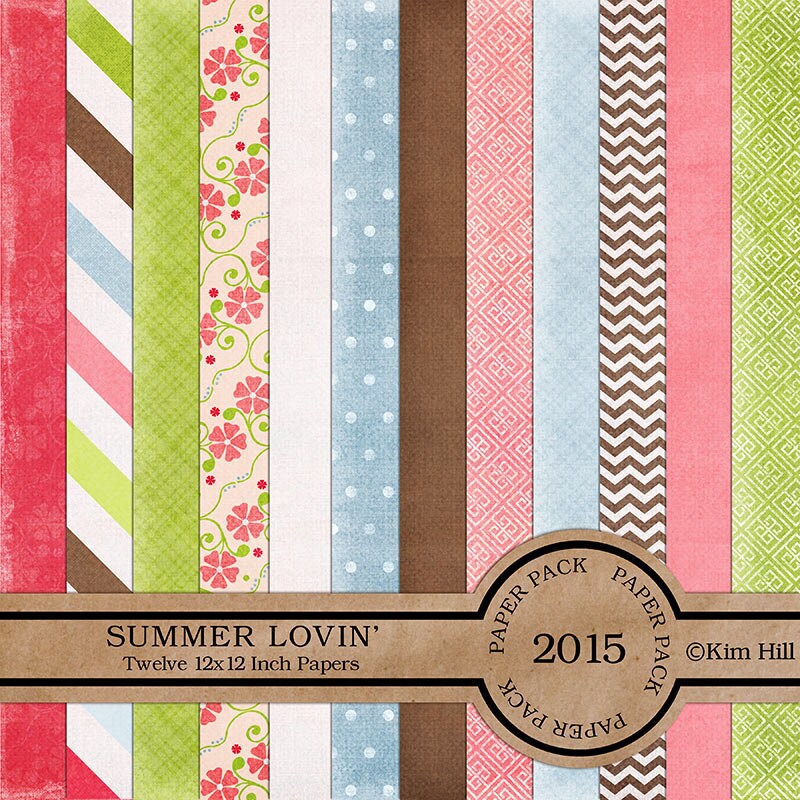 Picnic Digital Scrapbook Kit - "summer Lovin" Digital Scrapbook Kit ...