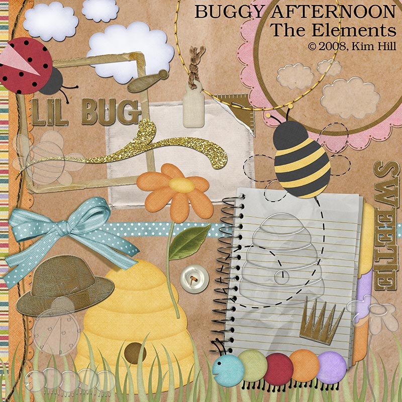 Ladybug Digital Scrapbook Kit buggy Afternoon - Etsy