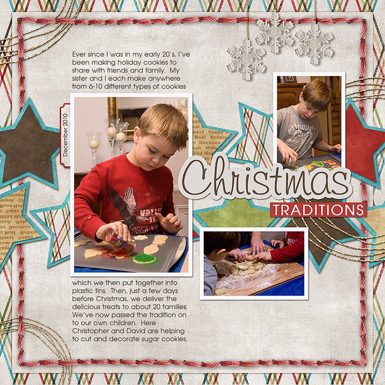 Christmas Digital Scrapbook Kit - "believe in the Magic" Holiday ...