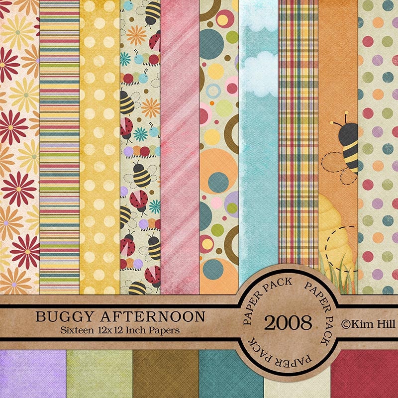 Ladybug Digital Scrapbook Kit buggy Afternoon - Etsy