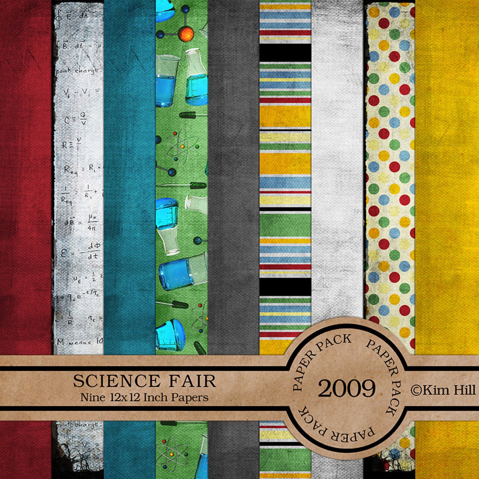 Science Fair Digital Scrapbook Kit With Beaker, Periodic Table ...