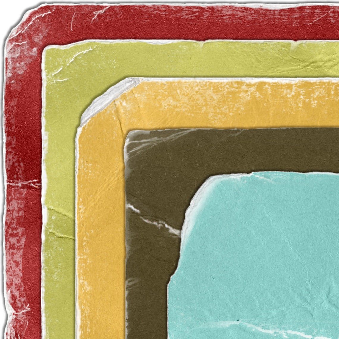 Digital Scrapbook Paper - Worn & Torn Paper Pack 1 - Distressed Blue ...