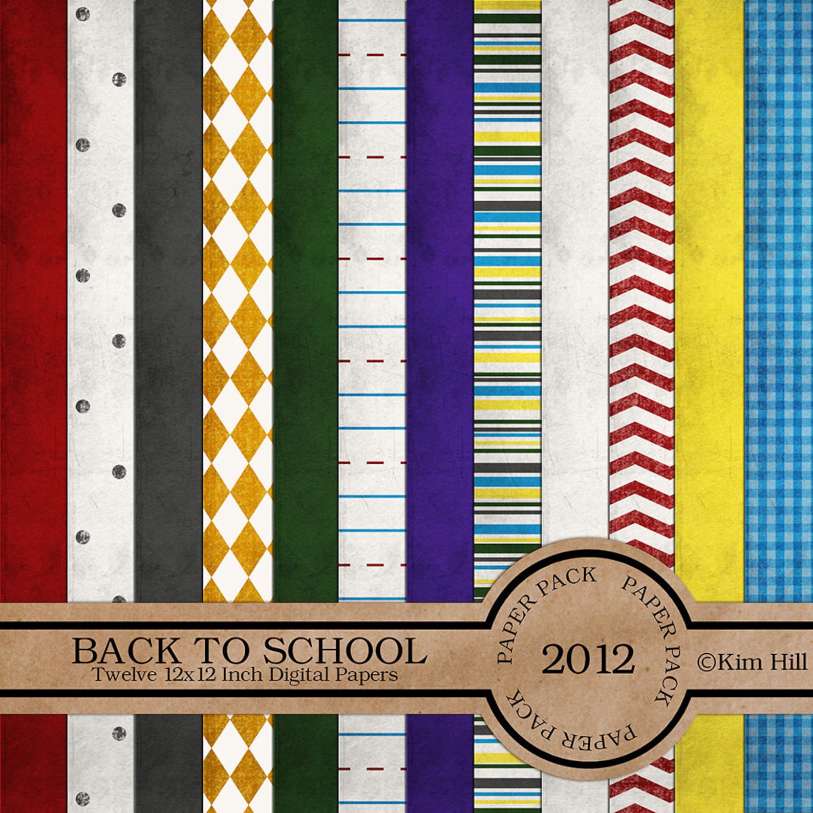 School Digital Scrapbook Kit - "back to School" Digital Scrapbook ...