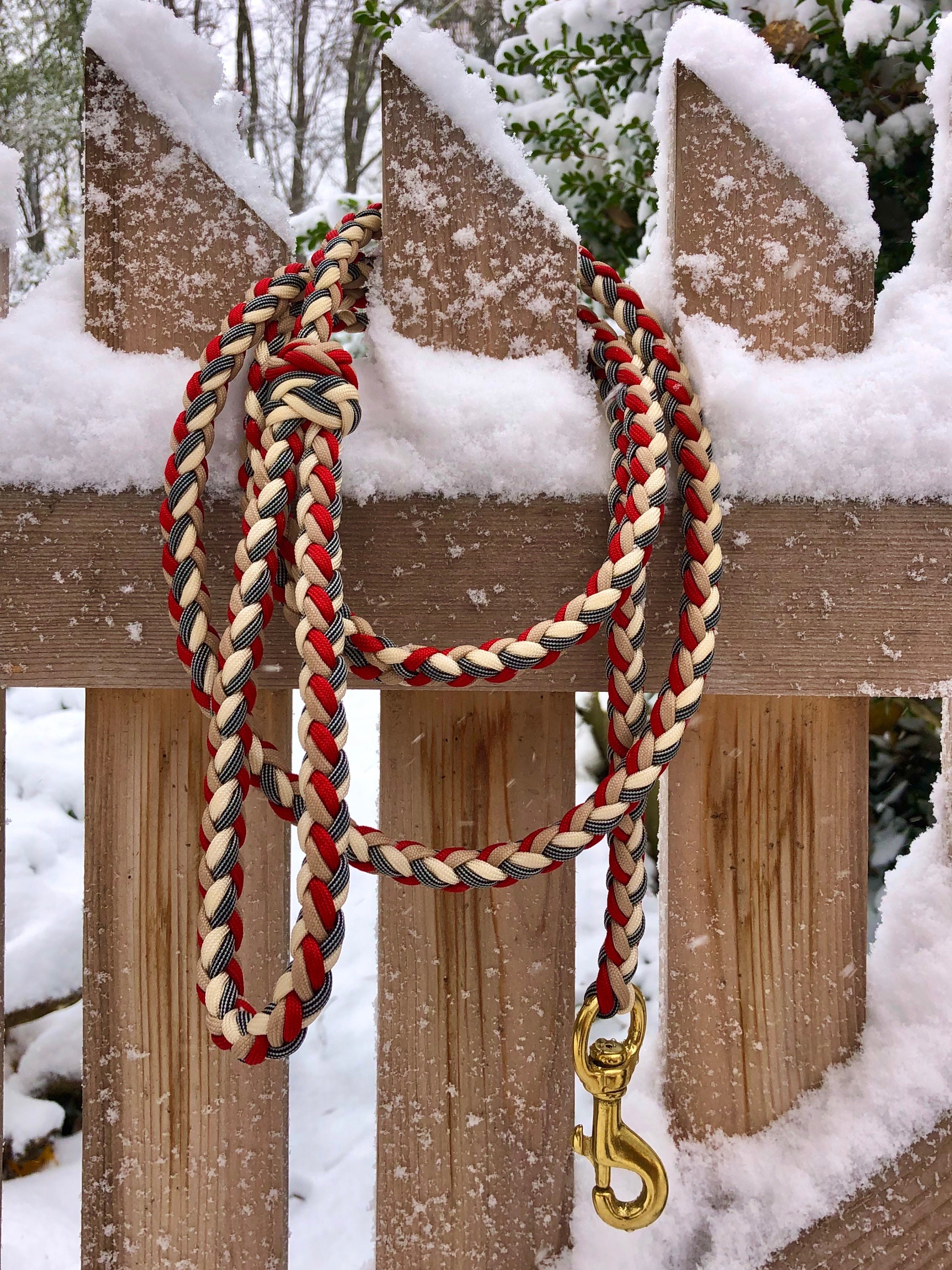 Paracord Leash winter Fleece - Etsy