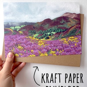 Countryside Birthday Card, Landscape Greetings Card, Watercolour Cards ...