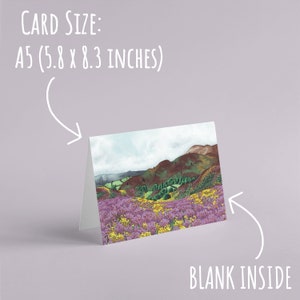 Countryside Birthday Card, Landscape Greetings Card, Watercolour Cards ...