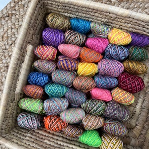 Mini Yarn Skeins for Colorful Crafts Cotton Yarns Crochet - Etsy