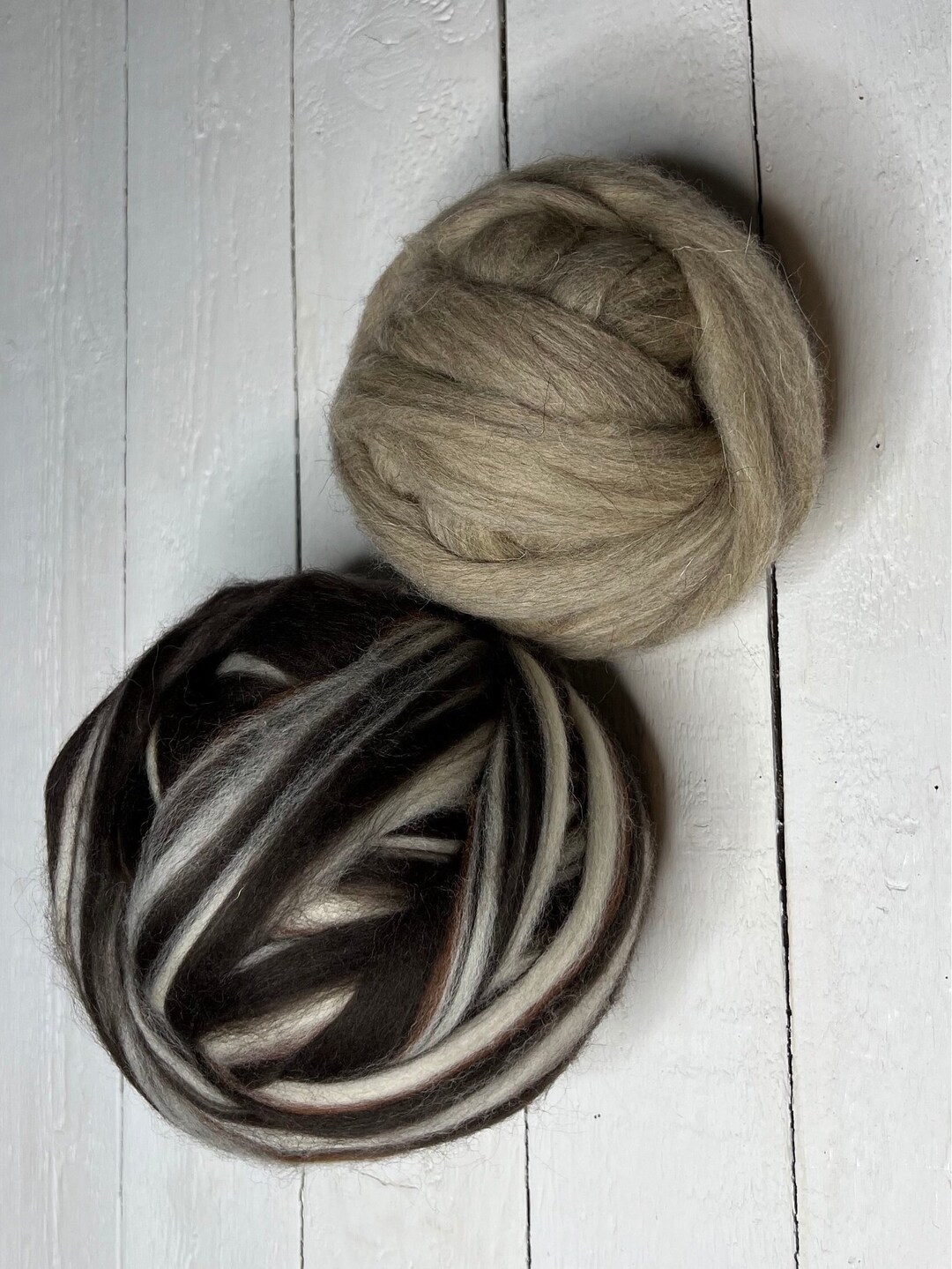 Chunky Wool Roving Balls for Hand-knitting and Wool Felting. Jumbo Wool ...