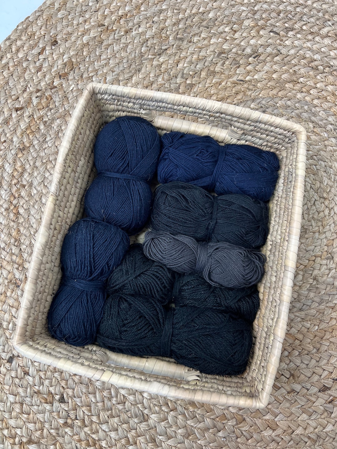 Dark Wool Yarn Skeins, DK Weight Yarn, 100% Wool Yarn, Destash Yarn Lot ...