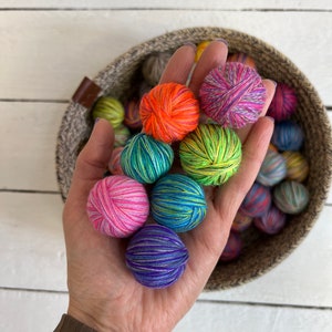 MYSTERY PACK of Mini Yarn Balls, Mixed Yarn Bundle, Cotton Yarn Lot ...