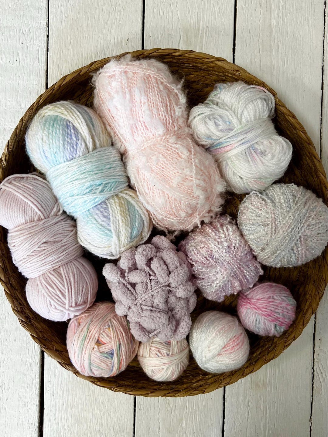 Pastel Scrap Yarn Bundle: Baby Crafts Destash Lot (13.1 Oz / 370g) - Etsy