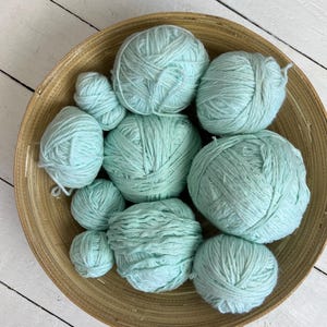 Destash Yarn Bundle, Assorted Mint Yarn Box for Crafts, Light Mint ...