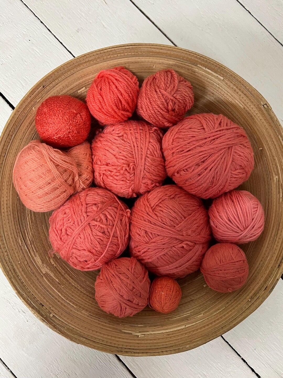 Peach Pink Yarn Bundle, Coral Yarn for Crocheting and Knitting, 385 ...