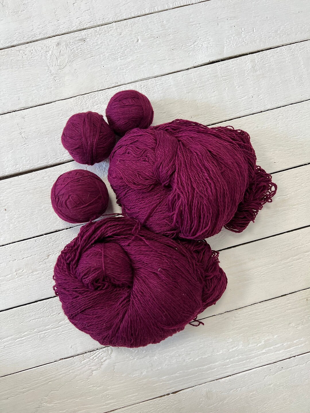 Wool Yarn Bundle, Grape Purple Yarn Set, Purple Wool Lot, Destash Yarns ...